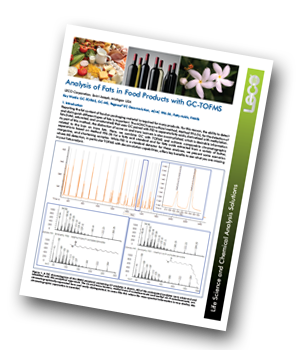Analysis of Fats in Food Products with GC-TOFMS Form