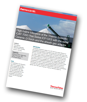 High matrix tolerance of the Thermo Scientific iCAP 7000 Plus Series ...